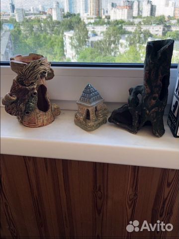 Отдам декор и аппаратуру для аквариума