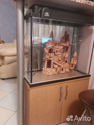 Аквариум 90л + декор