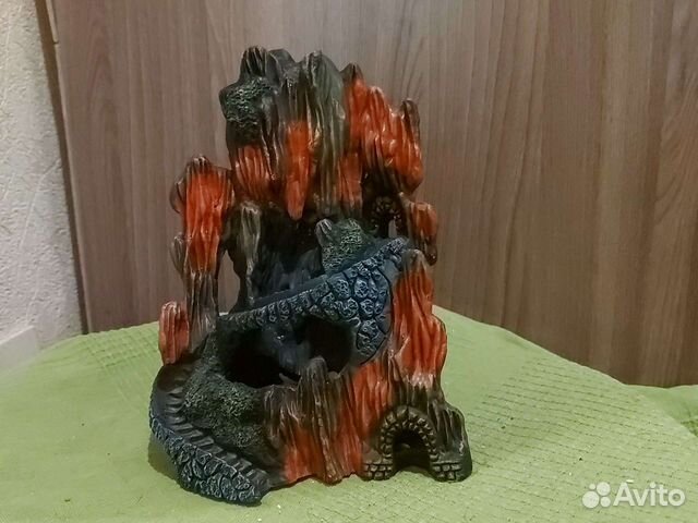 Вулкан дикорация для аквариума