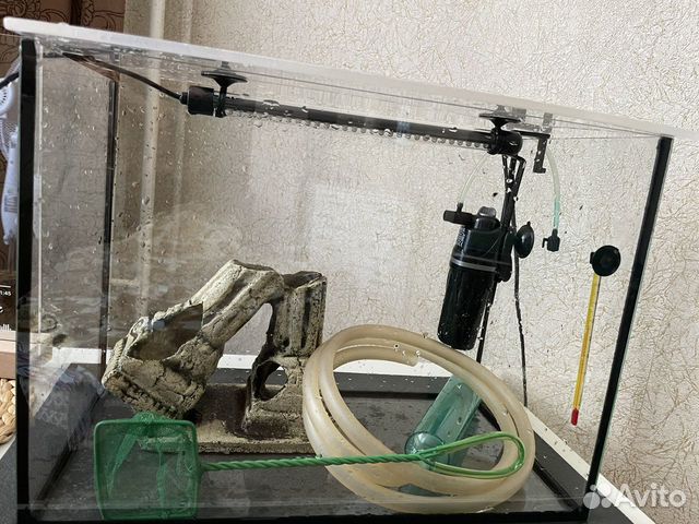 Аквариум 30л с фильтром, лампой